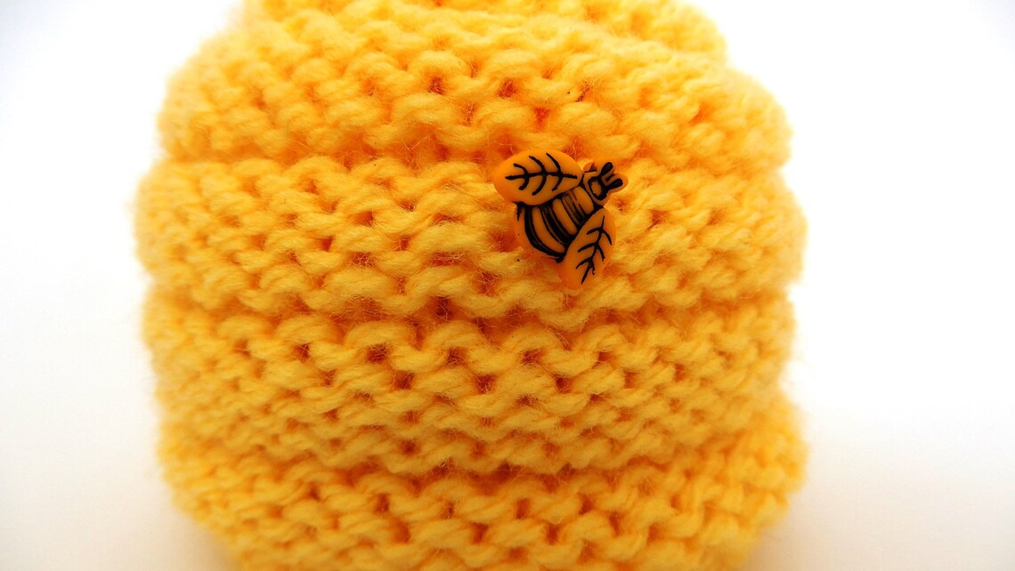 Knitted Beehive Chocolate Orange Cover Bees Bee Keeper Honey - Etsy UK