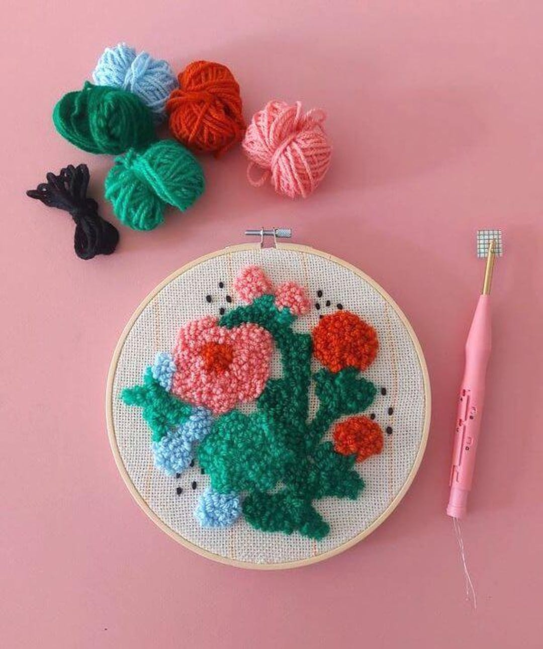 Punch Needle Large Size Kit Pollen Design - Etsy