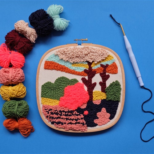 Strawberry Punch Needle Kit | Etsy