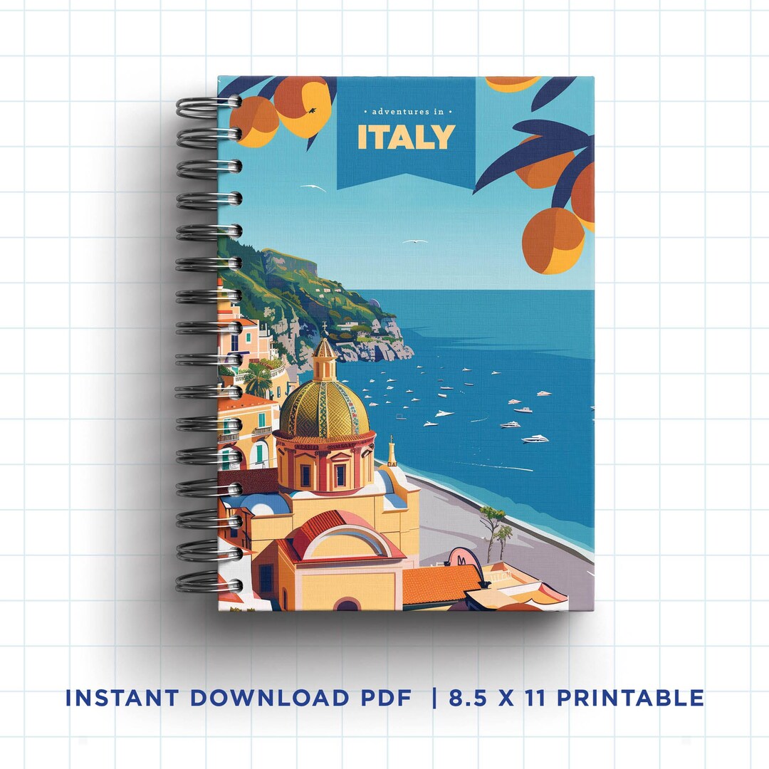Italy Printable Travel Journal for Kids - Etsy