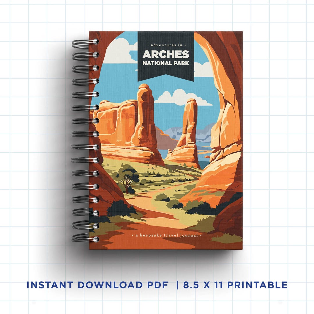 Arches National Park Printable Travel Journal for Kids - Etsy