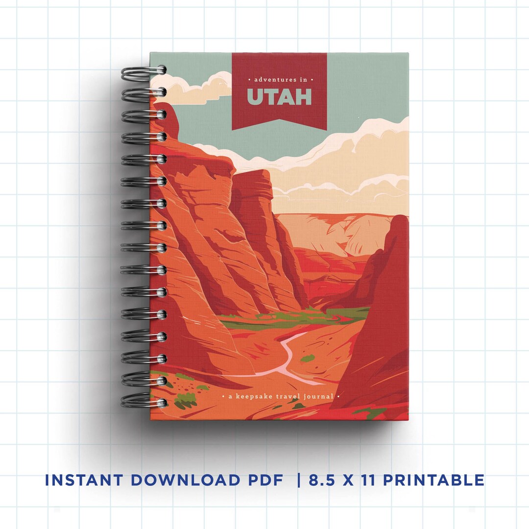 Utah Printable Travel Journal for Kids - Etsy