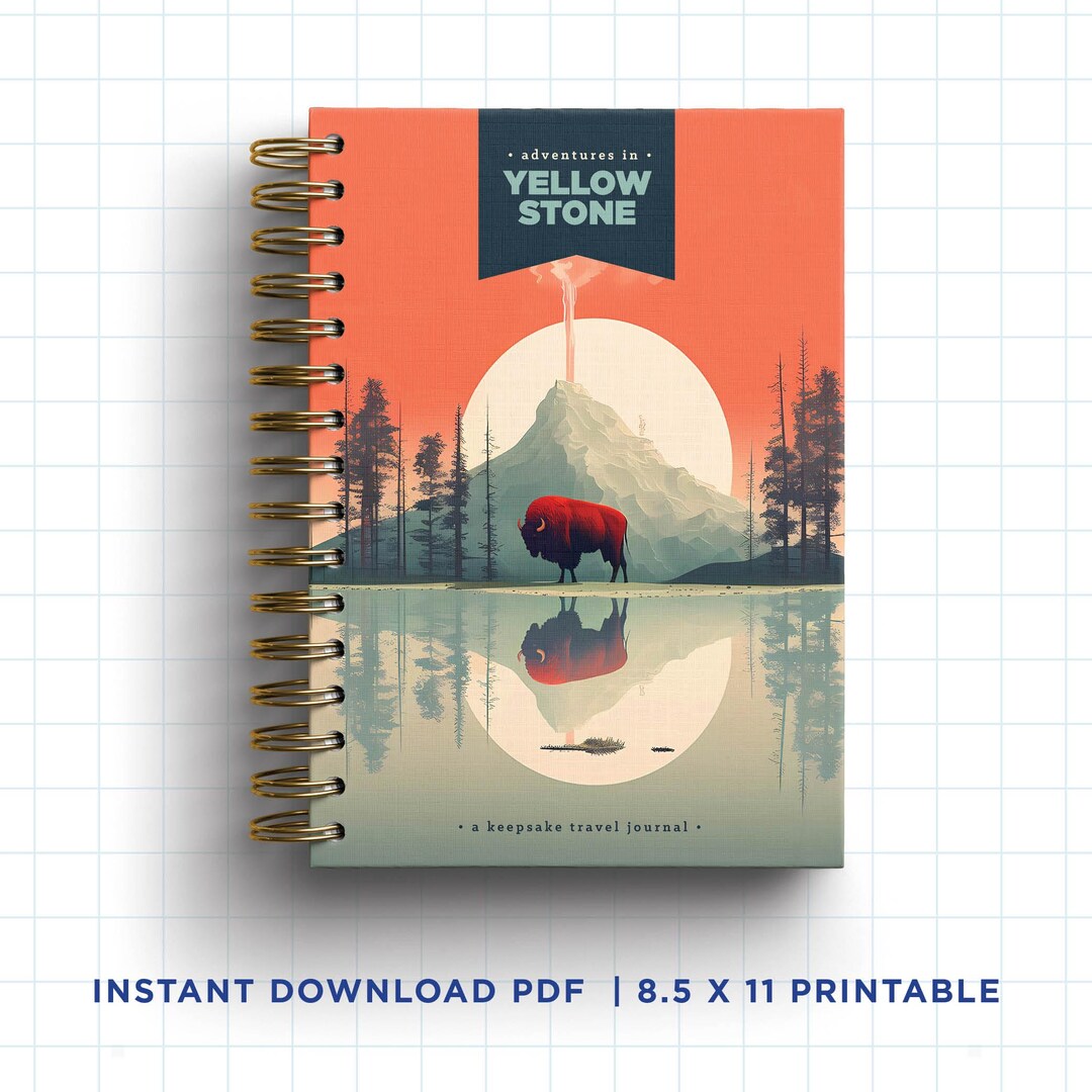 Yellowstone National Park Printable Travel Journal for Kids - Etsy