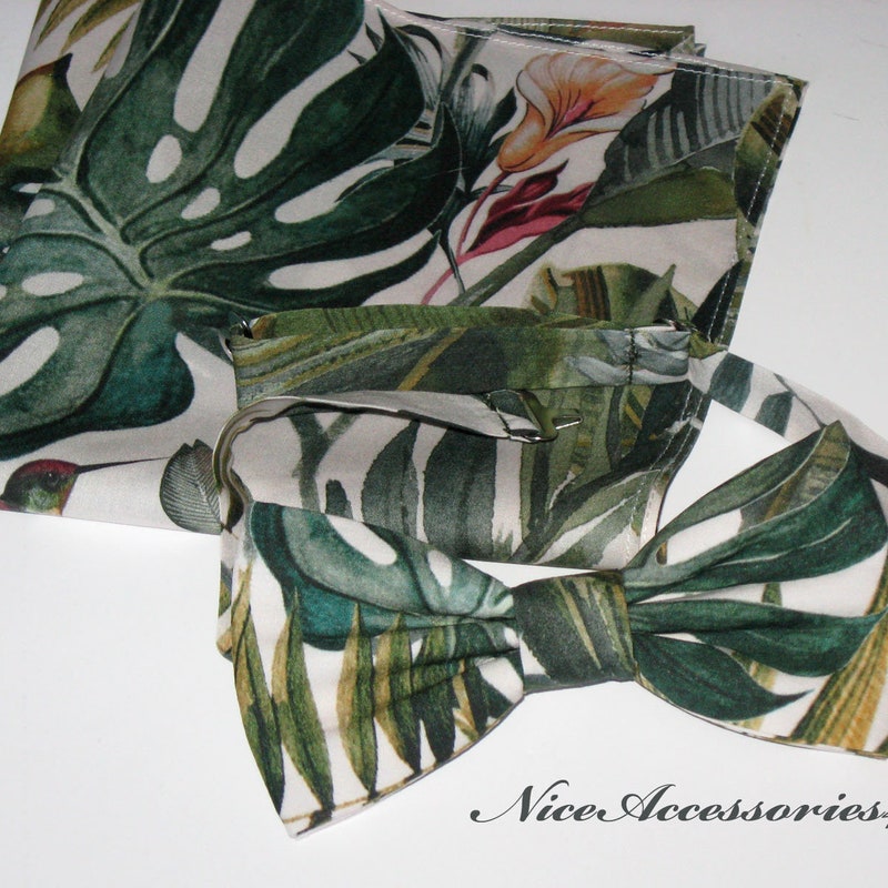 Palm Tree Bow Tie - Etsy