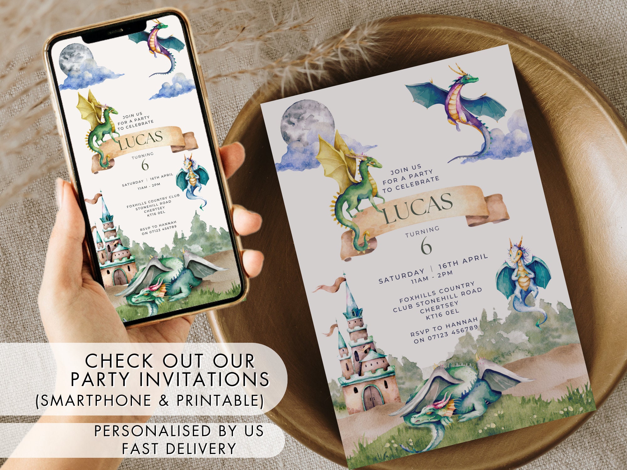 Printable Dragon Party Welcome Poster Personalised Dragon - Etsy