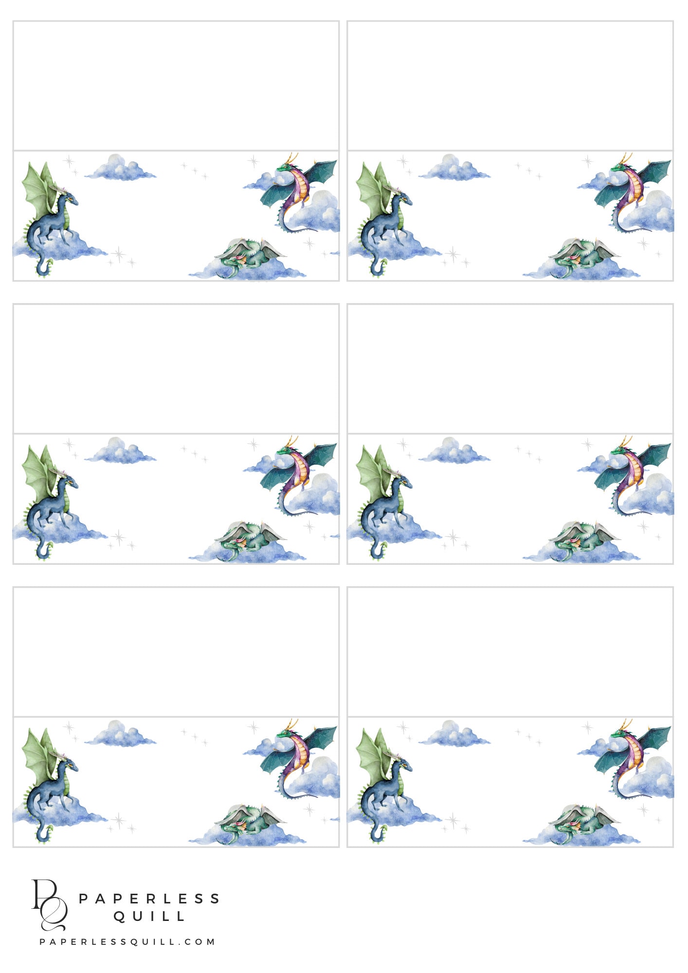 Printable Dragon Party Food Labels, Downloadable Dragon Party Name ...