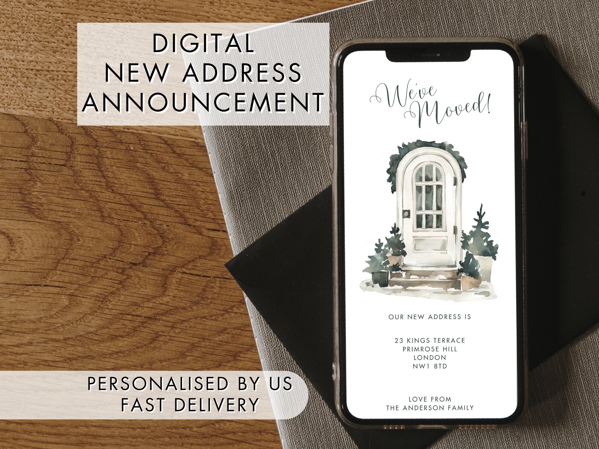 Digital New Address Announcement Card, Phone New Address Announcement ...