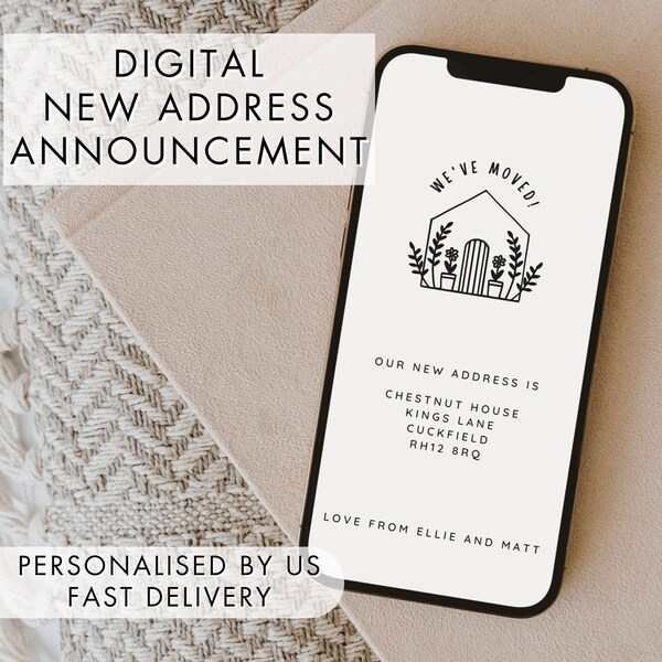 New Address Card - Etsy