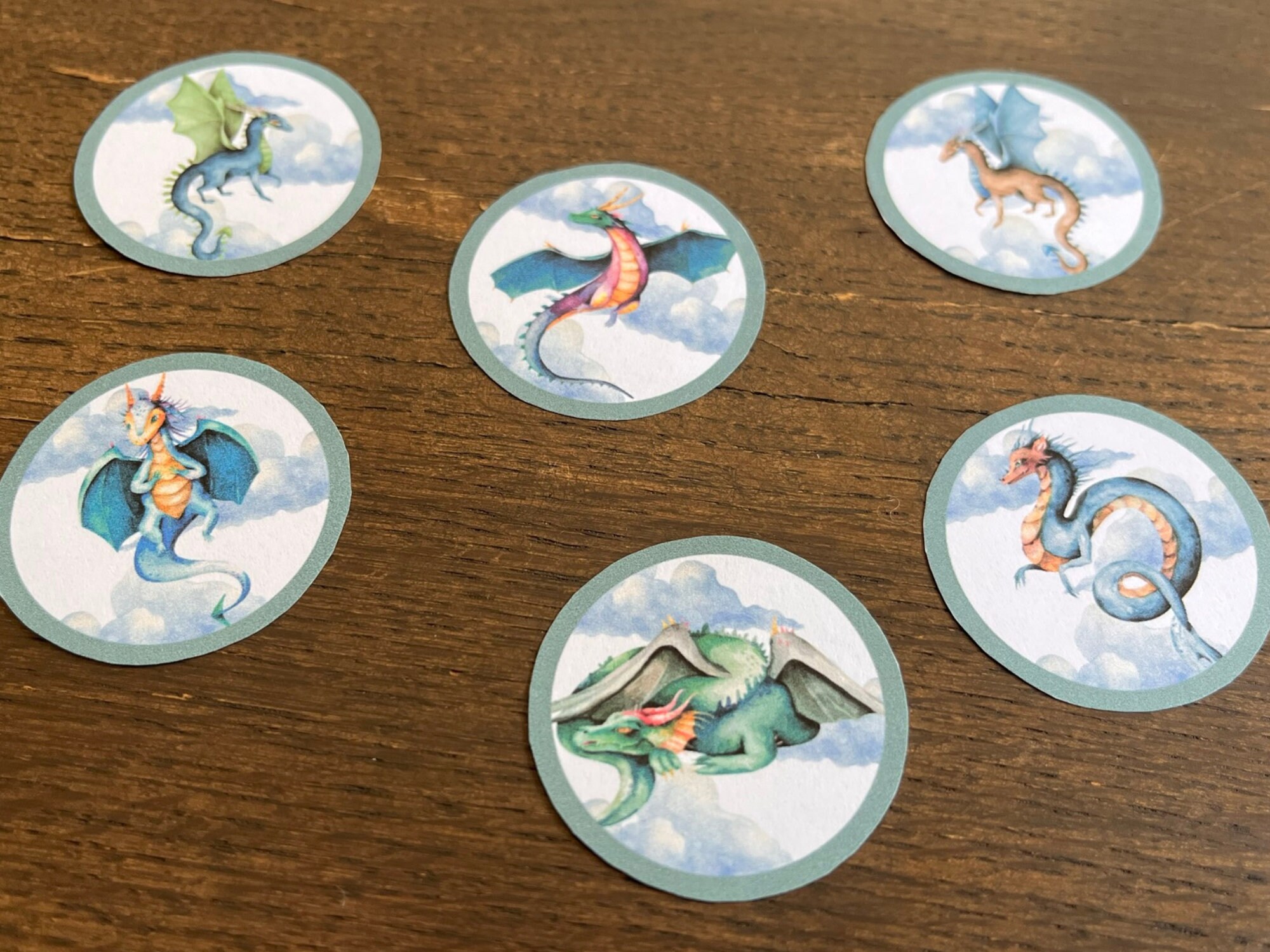 Printable Dragon Cupcake Toppers Downloadable Dragon Cupcake - Etsy