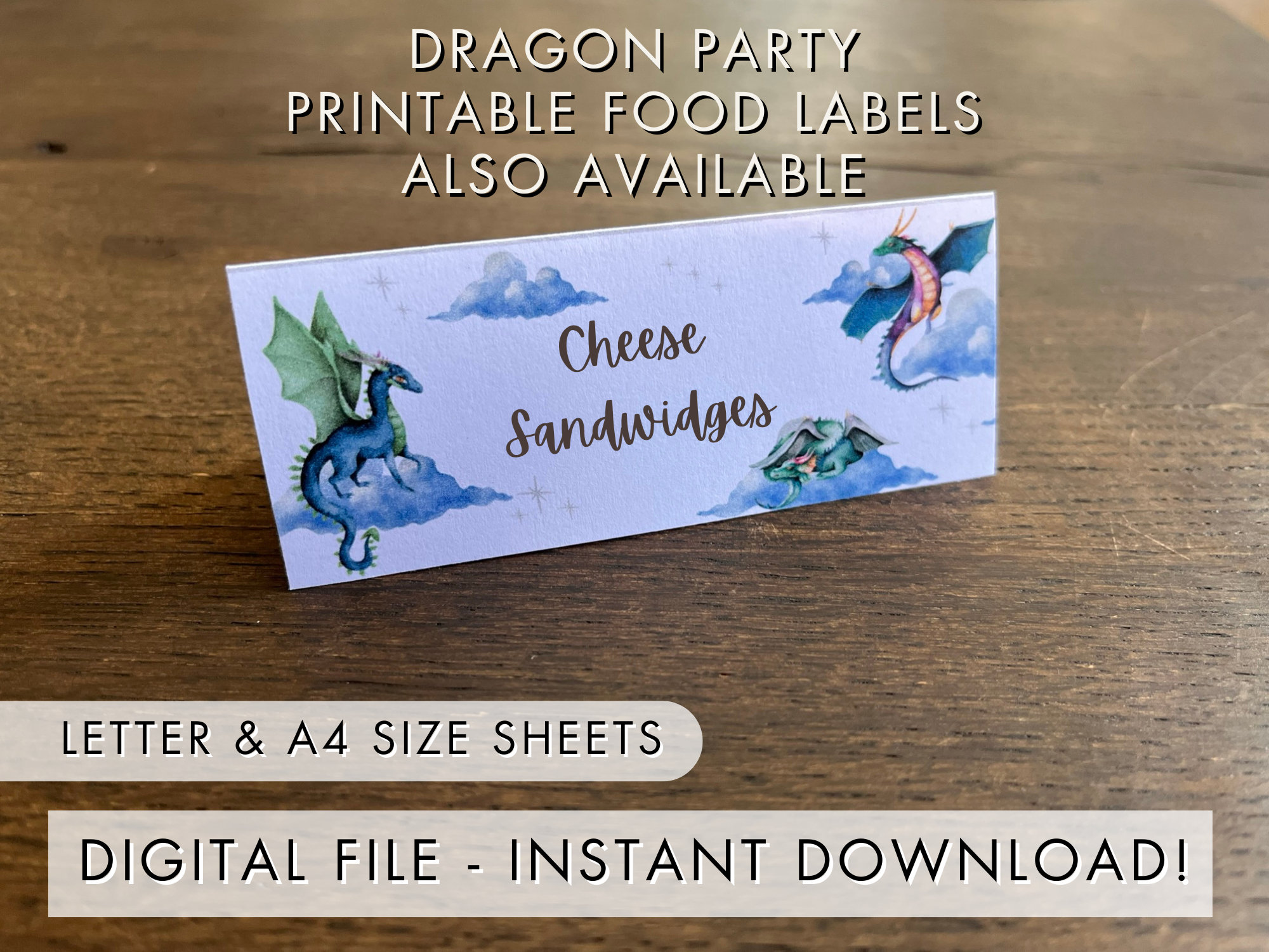 Printable Dragon Cupcake Toppers Downloadable Dragon Cupcake - Etsy