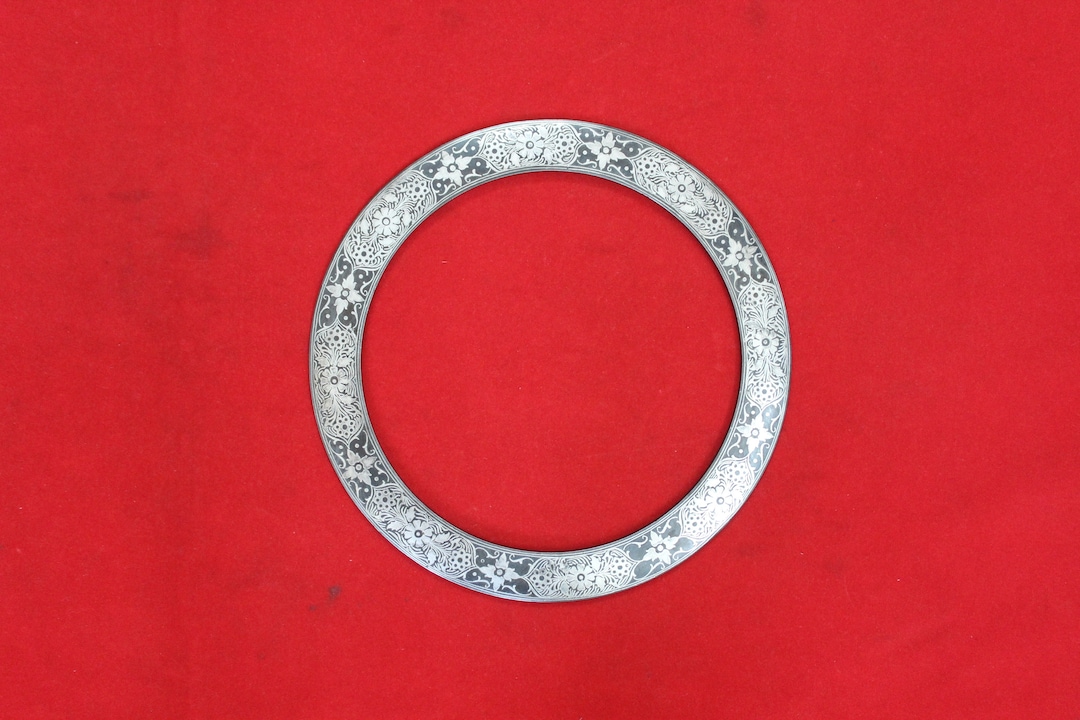 India Steel Sikh Punjabi Chakram Silver Koftgari Quoit Disc Nihang ...