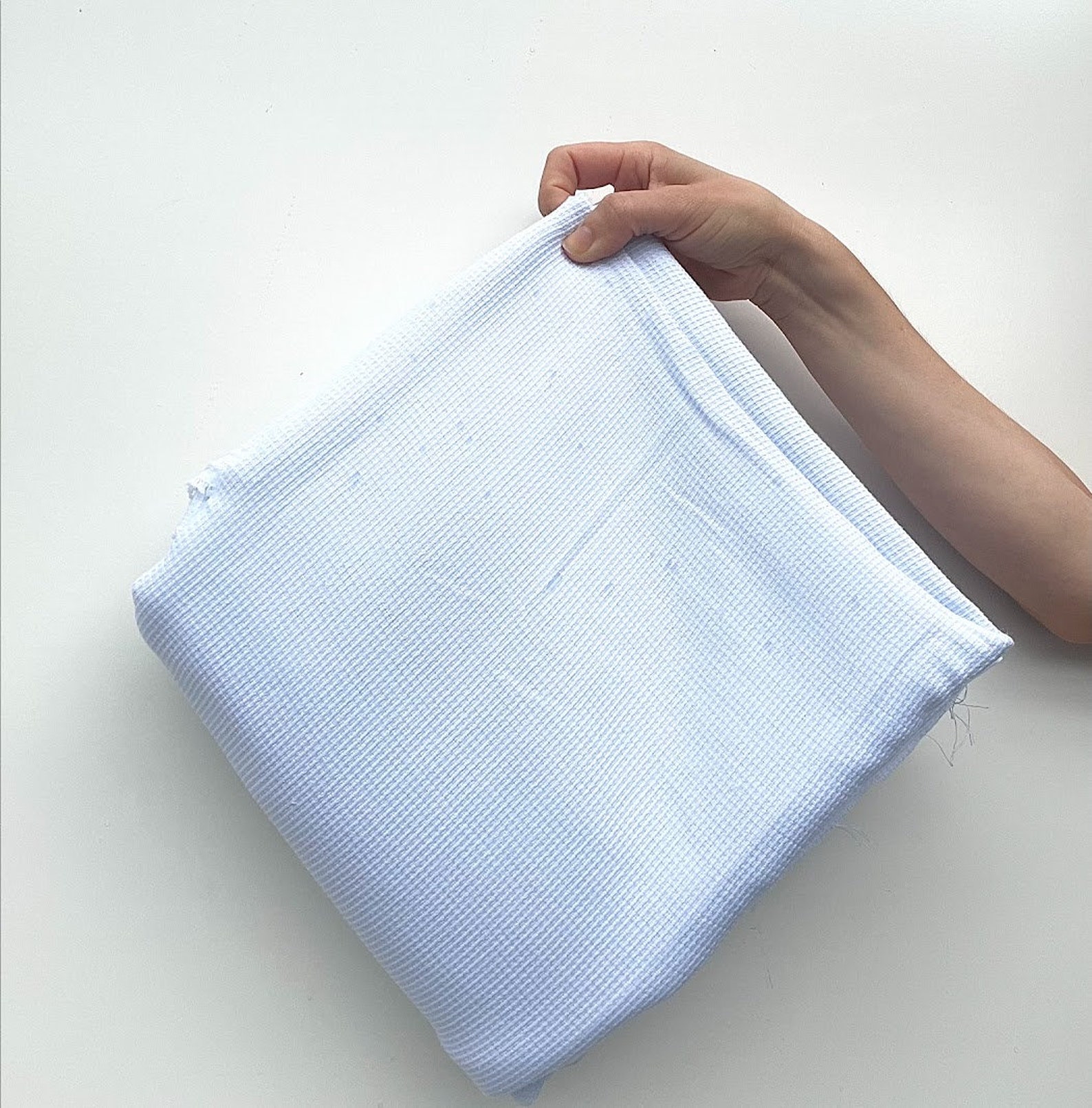 Baby Blue Cotton Pique Fabric. Medium Weight. 100% Cotton. 2 - Etsy ...