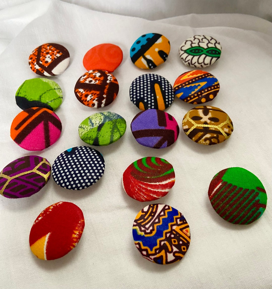 African Buttons/covered Buttons/ Dress-making/ Interior-design - Etsy