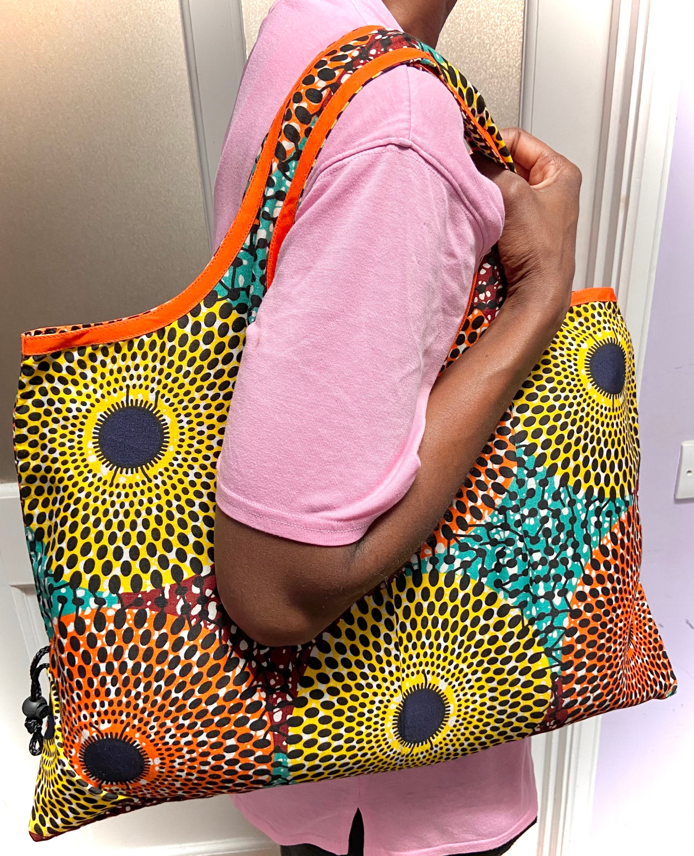 African Bag/ Sac Africain/ BYO Bag/Reusable Tote/ African Wax | Etsy
