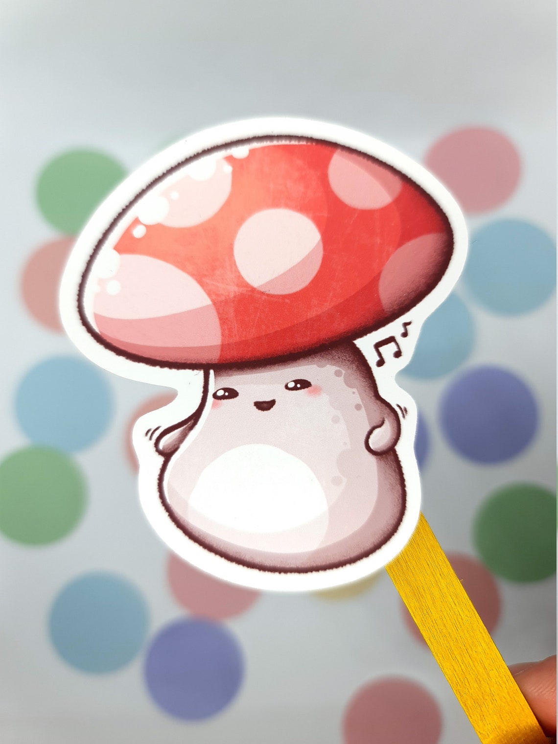 Cute Toadstool 3 Matte Vinyl Sticker Kawaii Mushroom. - Etsy