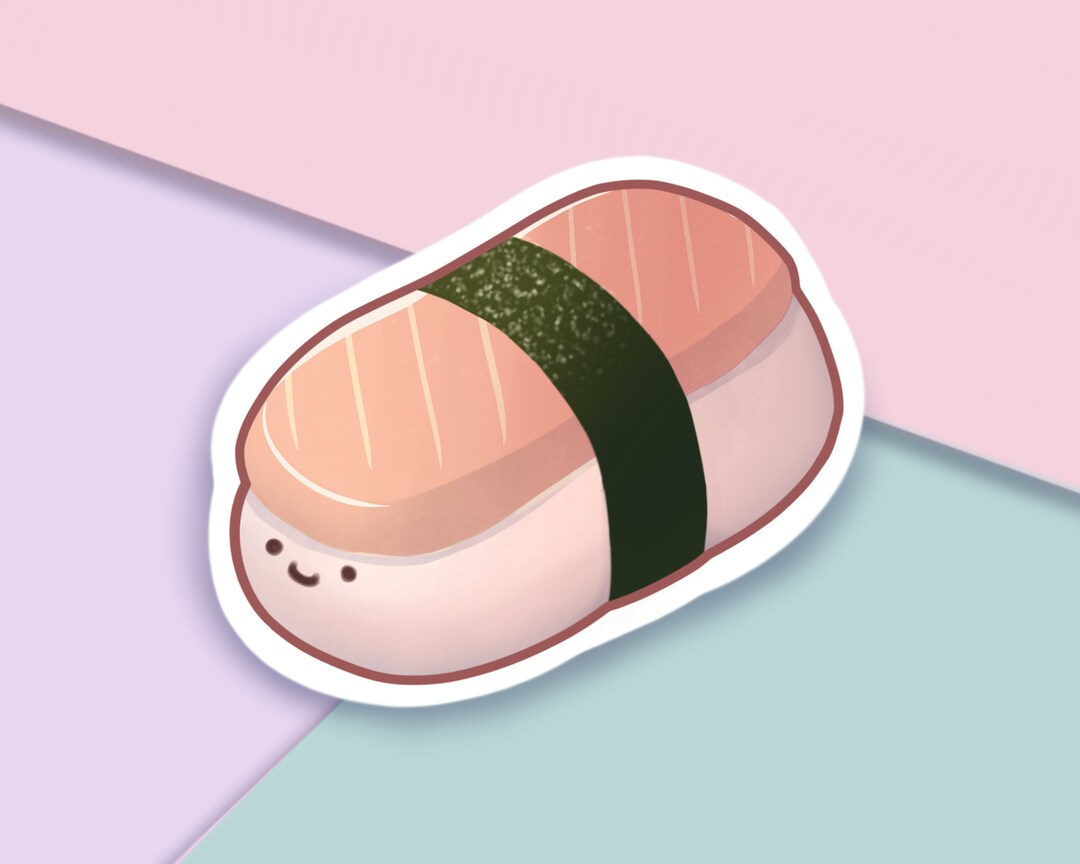 Sushi Vinyl Sticker 3 Kawaii Japanese Food Cute Laptop And Macbook Decal