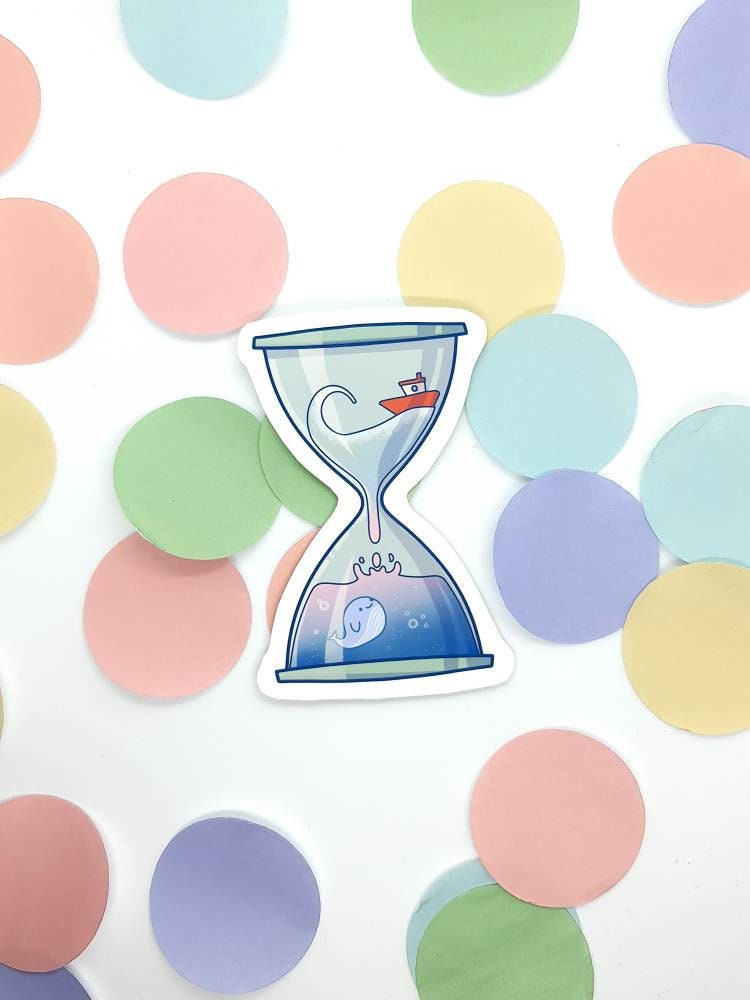 Nautical Hourglass 3 Matte Vinyl Sticker Laptop Decal - Etsy UK