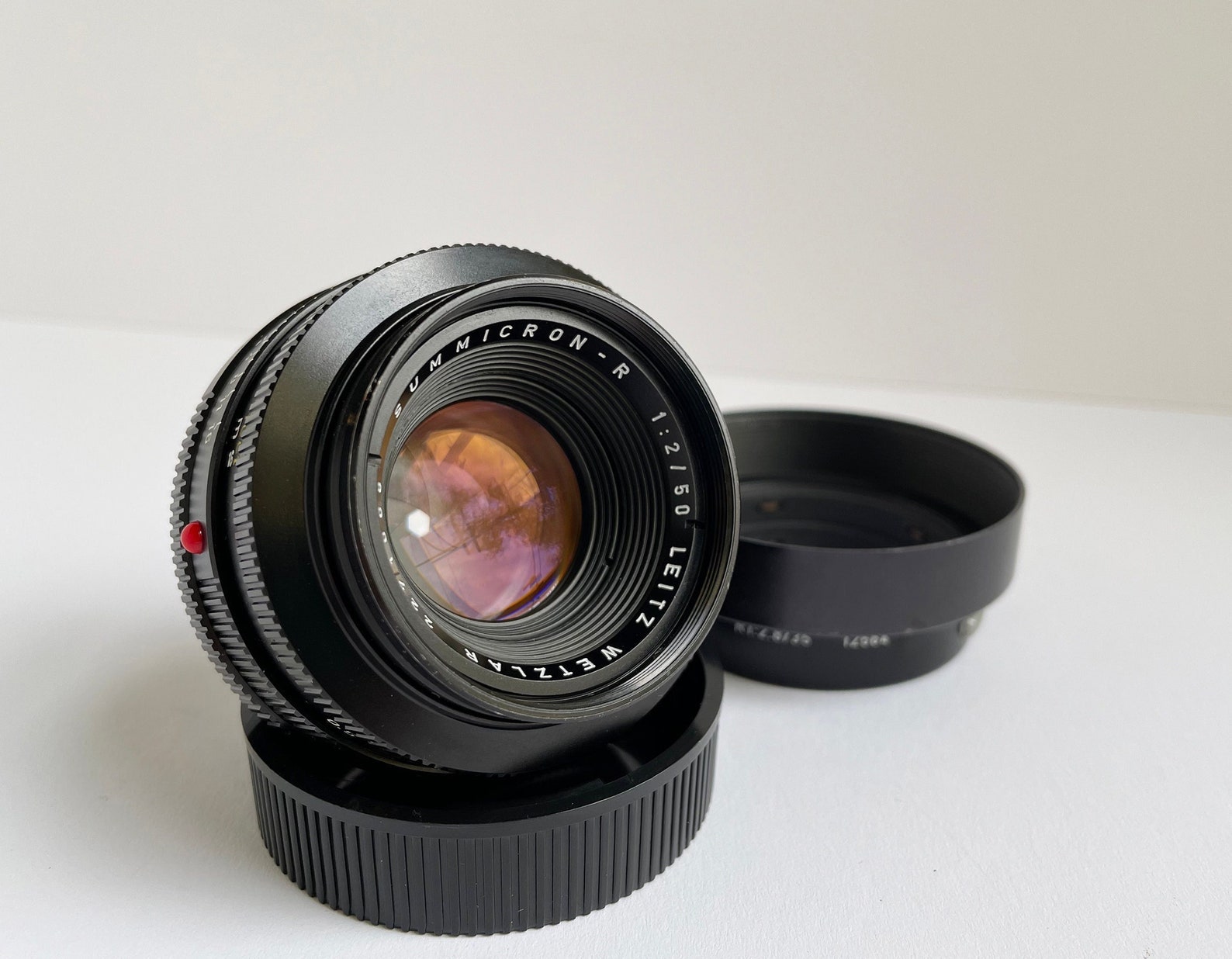 LEICA Leitz Wetzlar SUMMICRON R 50mm F/2 Three Cam Fast Prime Lens With ...