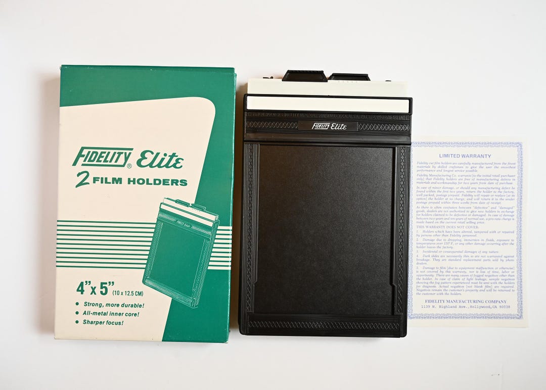 FIDELITY Elite 2 4x5 FILM Holders in the Box - NEW Old Stock - Etsy