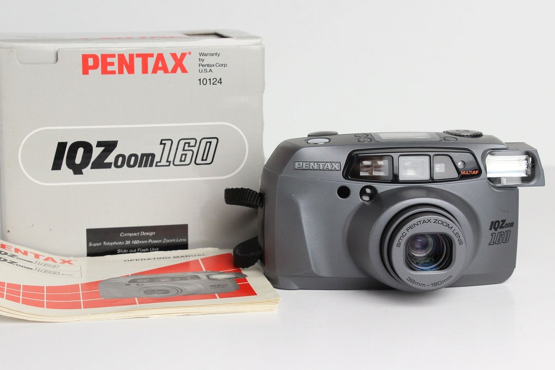PENTAX IQ Zoom 160 Date 35mm Point-and-shoot Film Camera With Box and ...