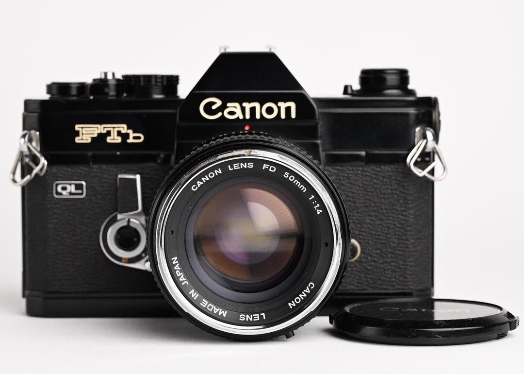 Canon Ftb QL Black Paint 35mm SLR Film Camera With F/1.4 50mm Canon FD ...