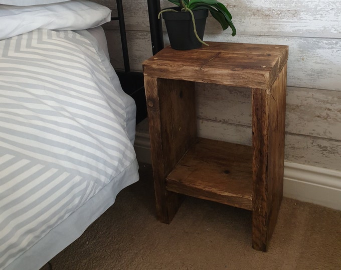 Handmade Bedside Table From Reclaimed Wood. - Etsy UK