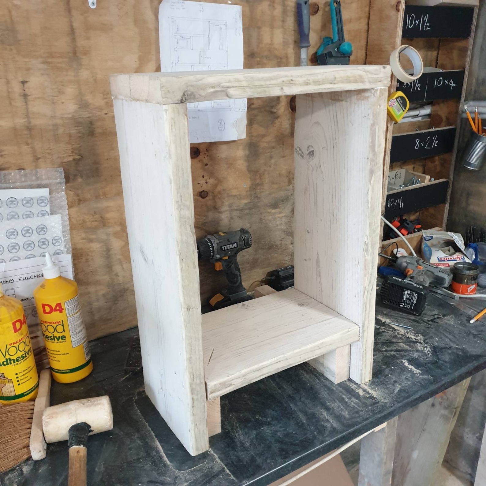 Handmade Bedside Table From Reclaimed Wood. | Etsy UK