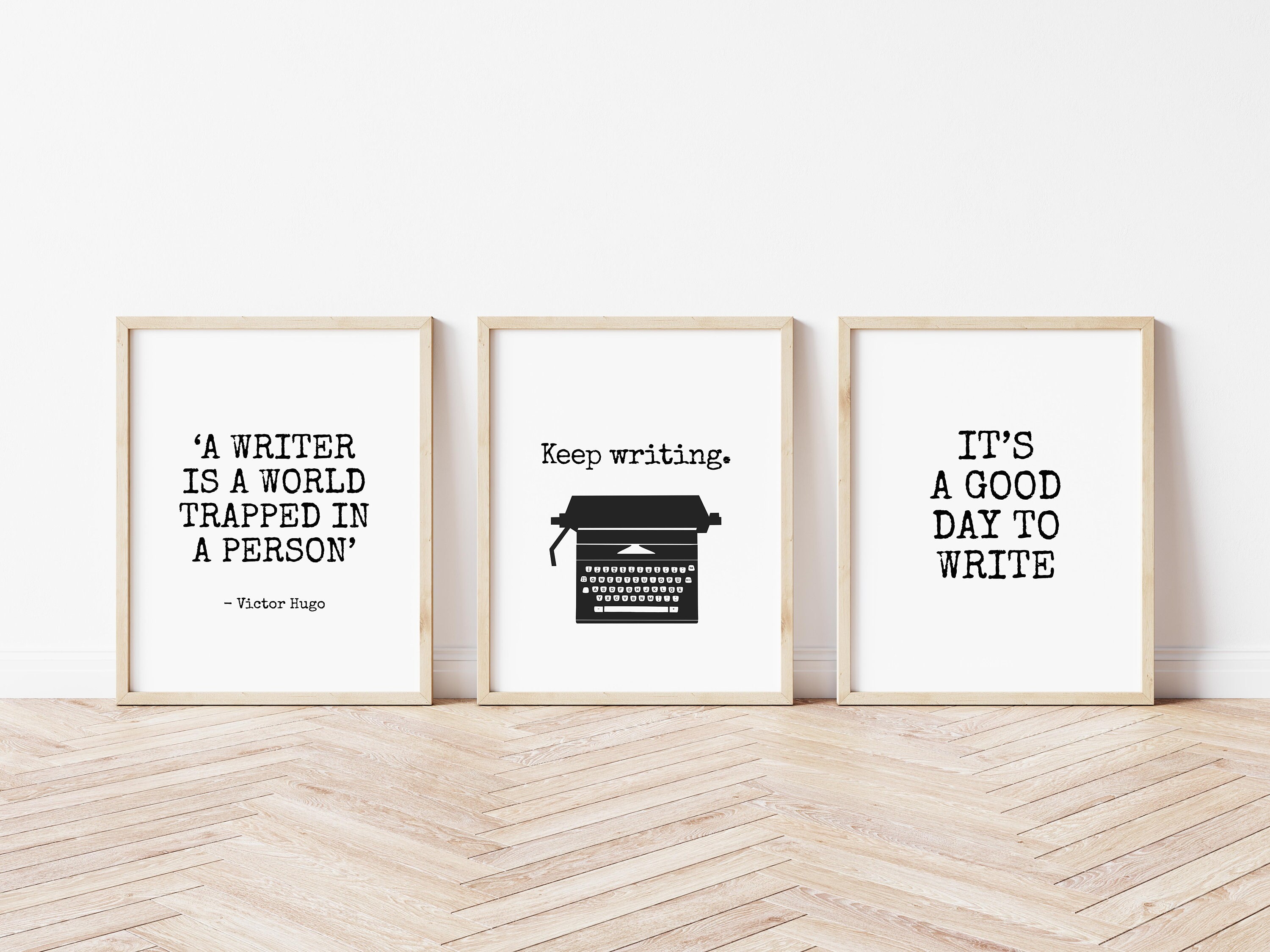 Writer Posters Gifts for Writers Keep Writing Set of 3 | Etsy