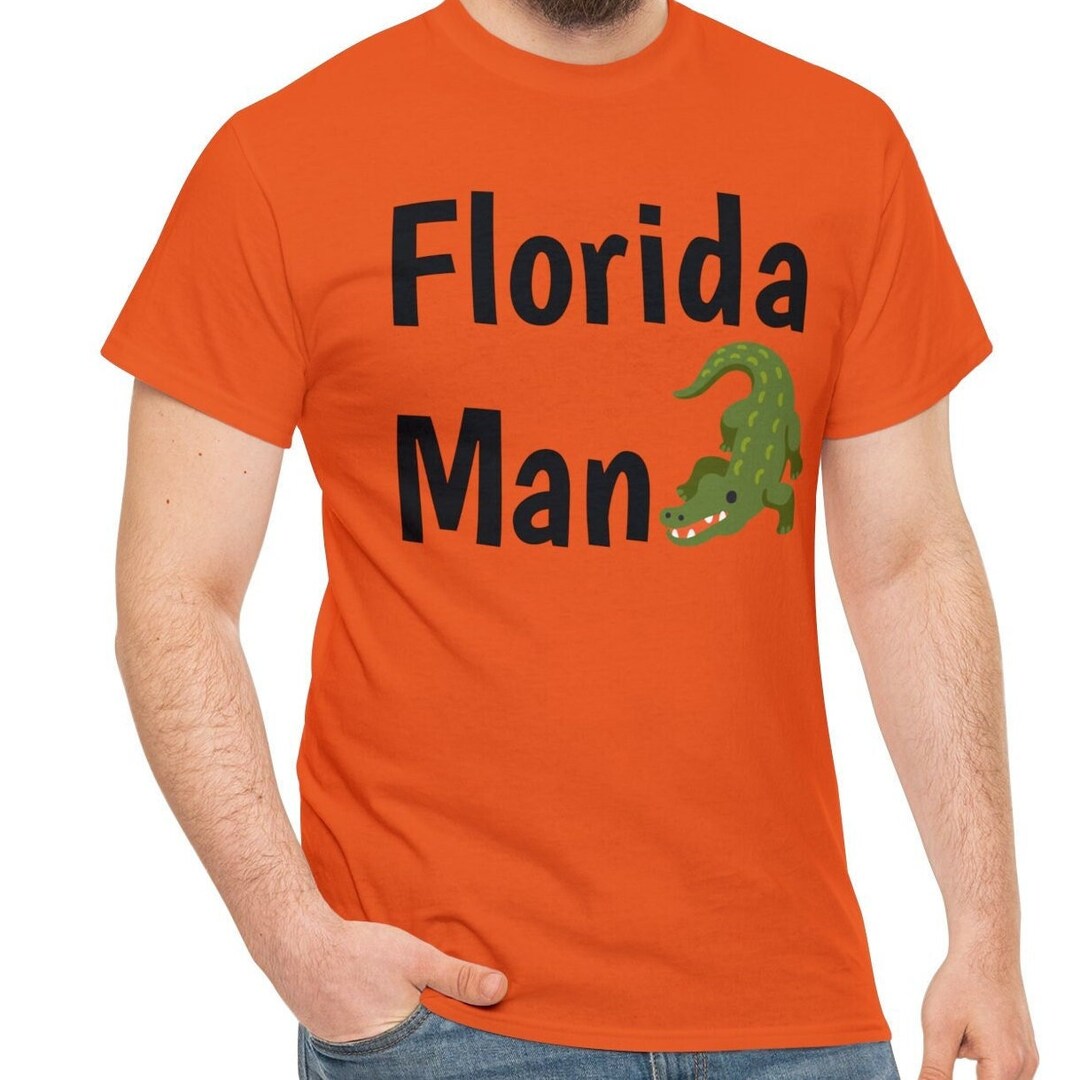 Florida Man Alligator Funny Unisex Heavy Cotton Tee - Etsy