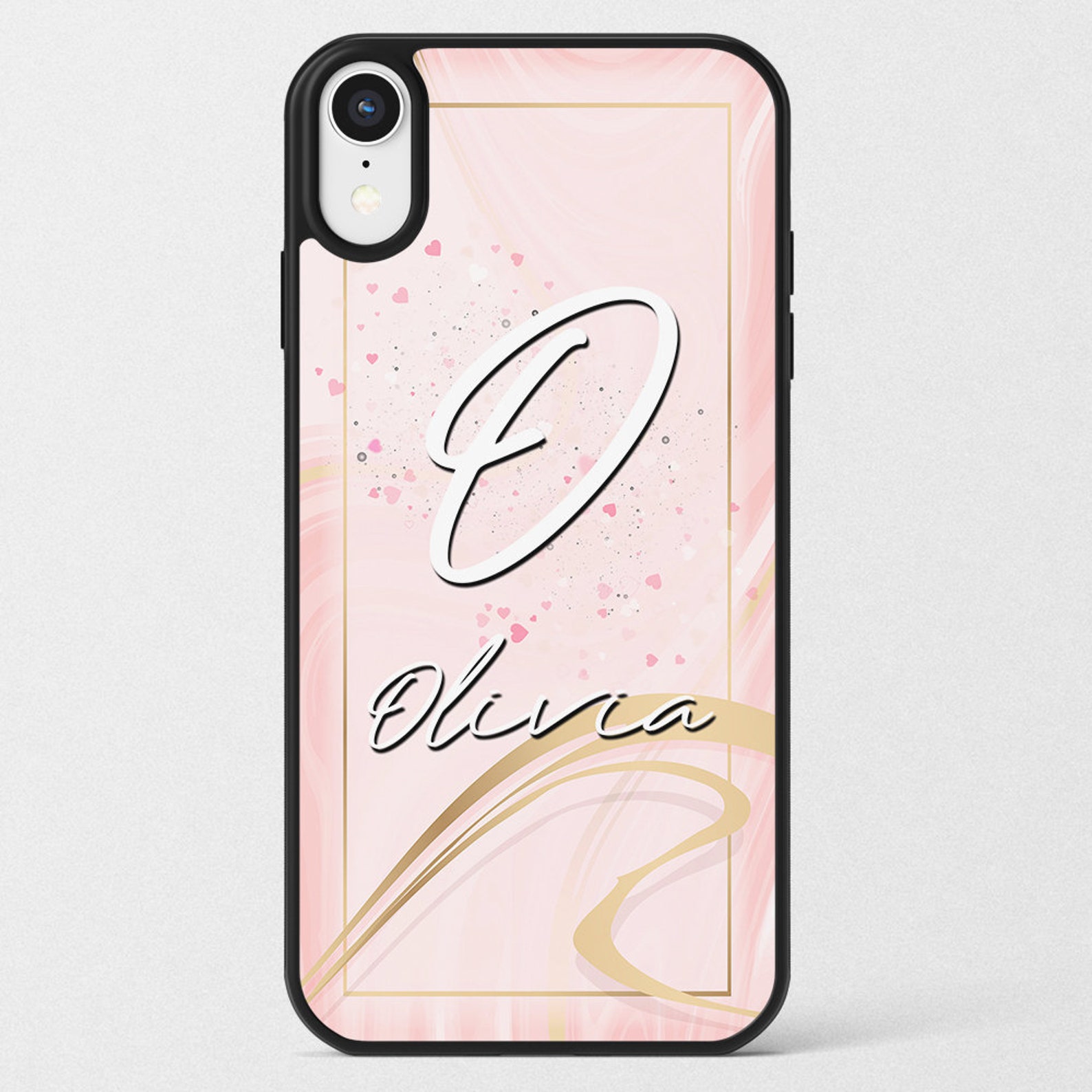 PERSONALISED Phone Case INITIAL Case Hard Plastic Marble Phone - Etsy UK