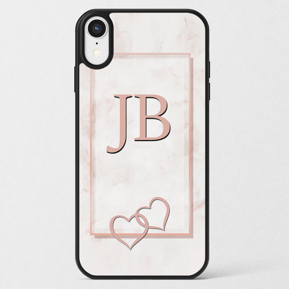 PERSONALISED Phone Case INITIAL Case Hard Plastic Marble Phone - Etsy UK