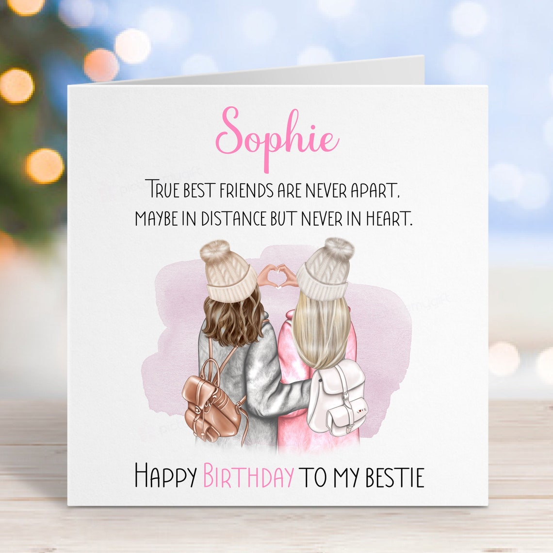 Personalised Bestie Birthday Card Best Friend Birthday Card | Etsy
