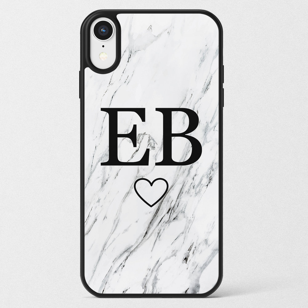 PERSONALISED Phone Case INITIAL Case Hard Plastic Marble Phone - Etsy UK