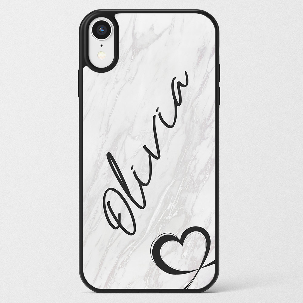PERSONALISED Phone Case INITIAL Case Hard Plastic Marble Phone - Etsy UK