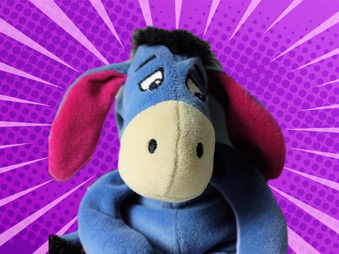 Vintage Eeyore Disney 8 Plush Beanbag Doll Cute Winnie the Pooh Plushie ...