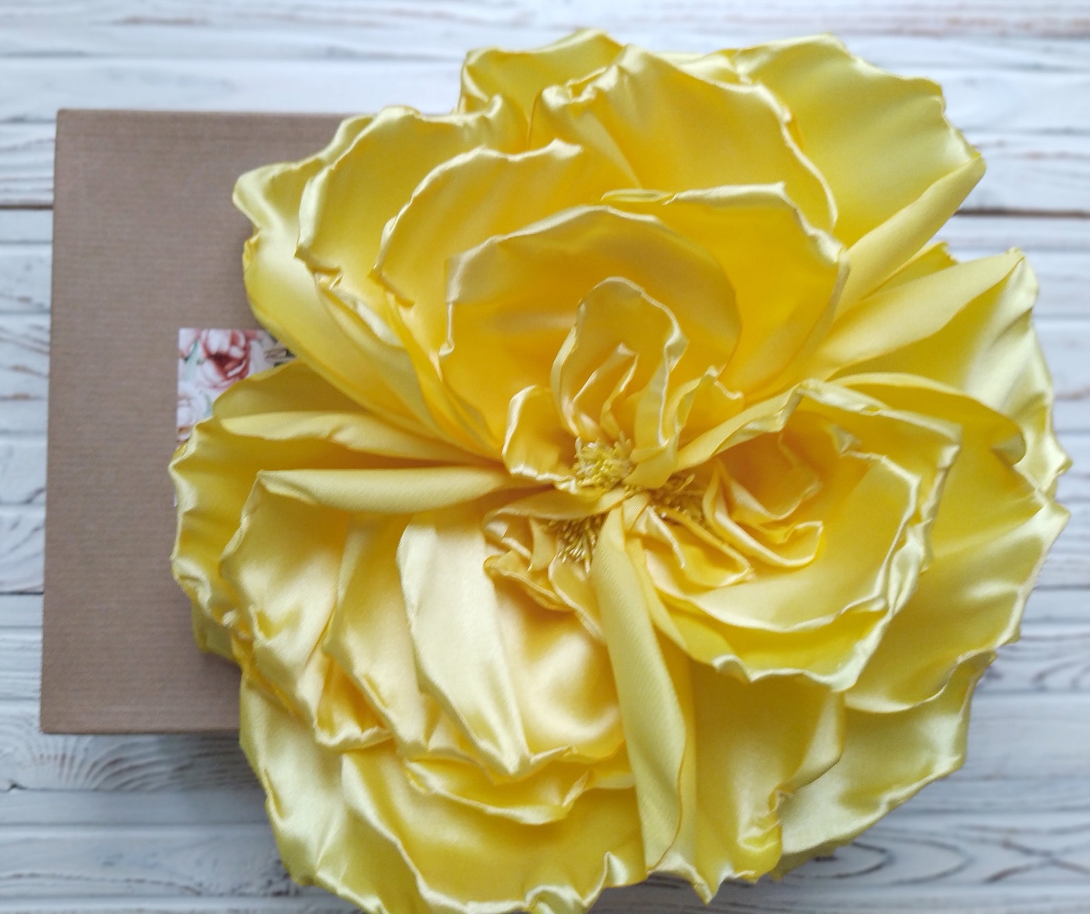 Large Yellow Flower Brooch Brooch Flower Large Flower - Etsy