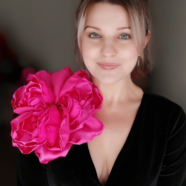 Large Flower Brooch - Etsy