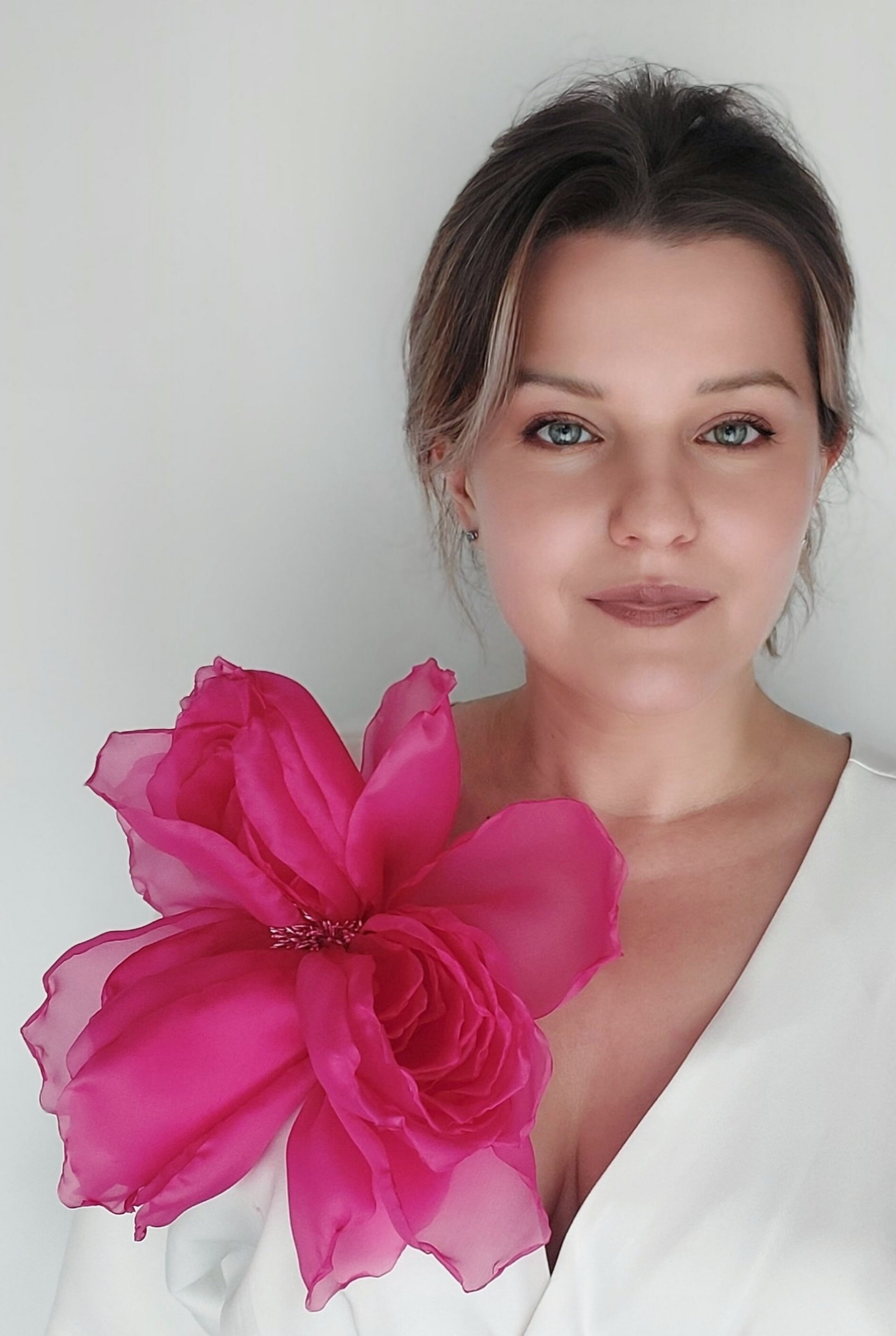 Large Fuchsia Chiffon Flower Brooch: Handmade Peony Pin - Etsy