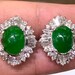 STUNNING Burmese Jade & VS Diamonds in 18k Solid White Gold - Etsy