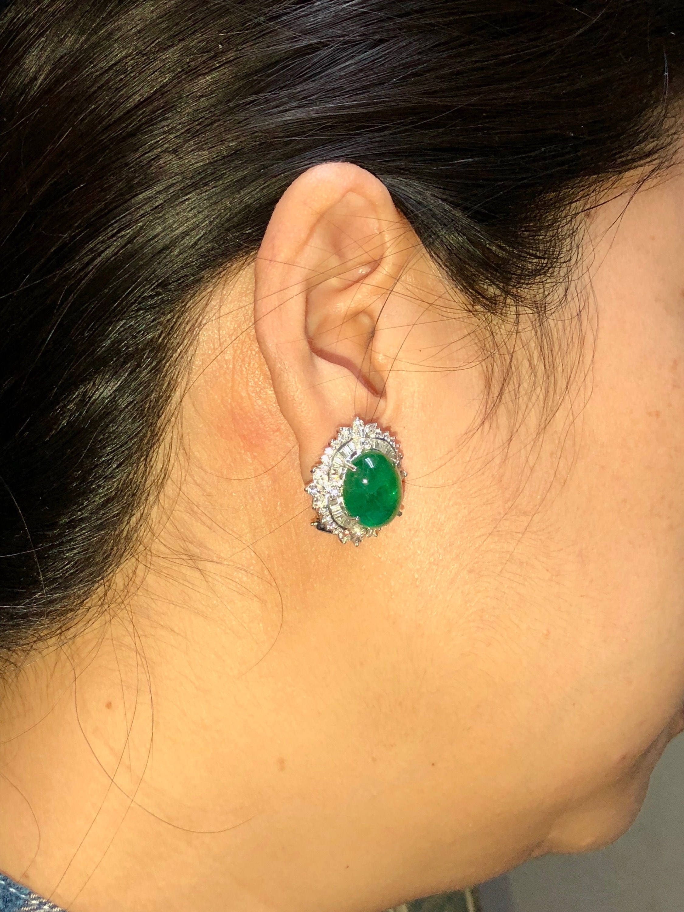 HUGE 10.08TCW Burmese Jade & VS Diamonds in 18k Solid White | Etsy