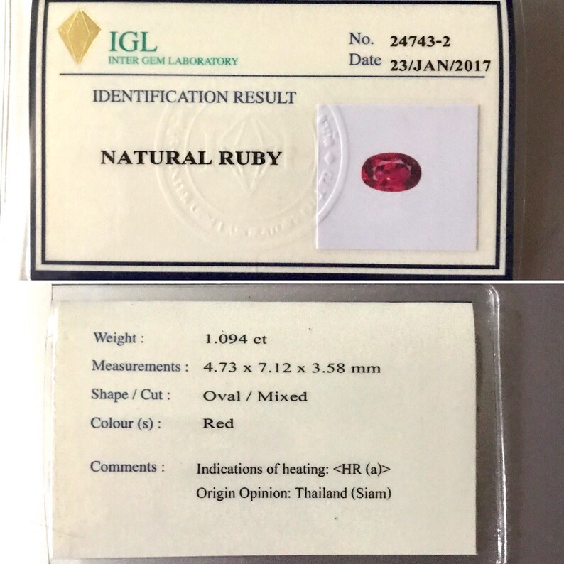 SIAMESE 1.71TCW Natural Ruby & Diamonds in 18K Solid White - Etsy