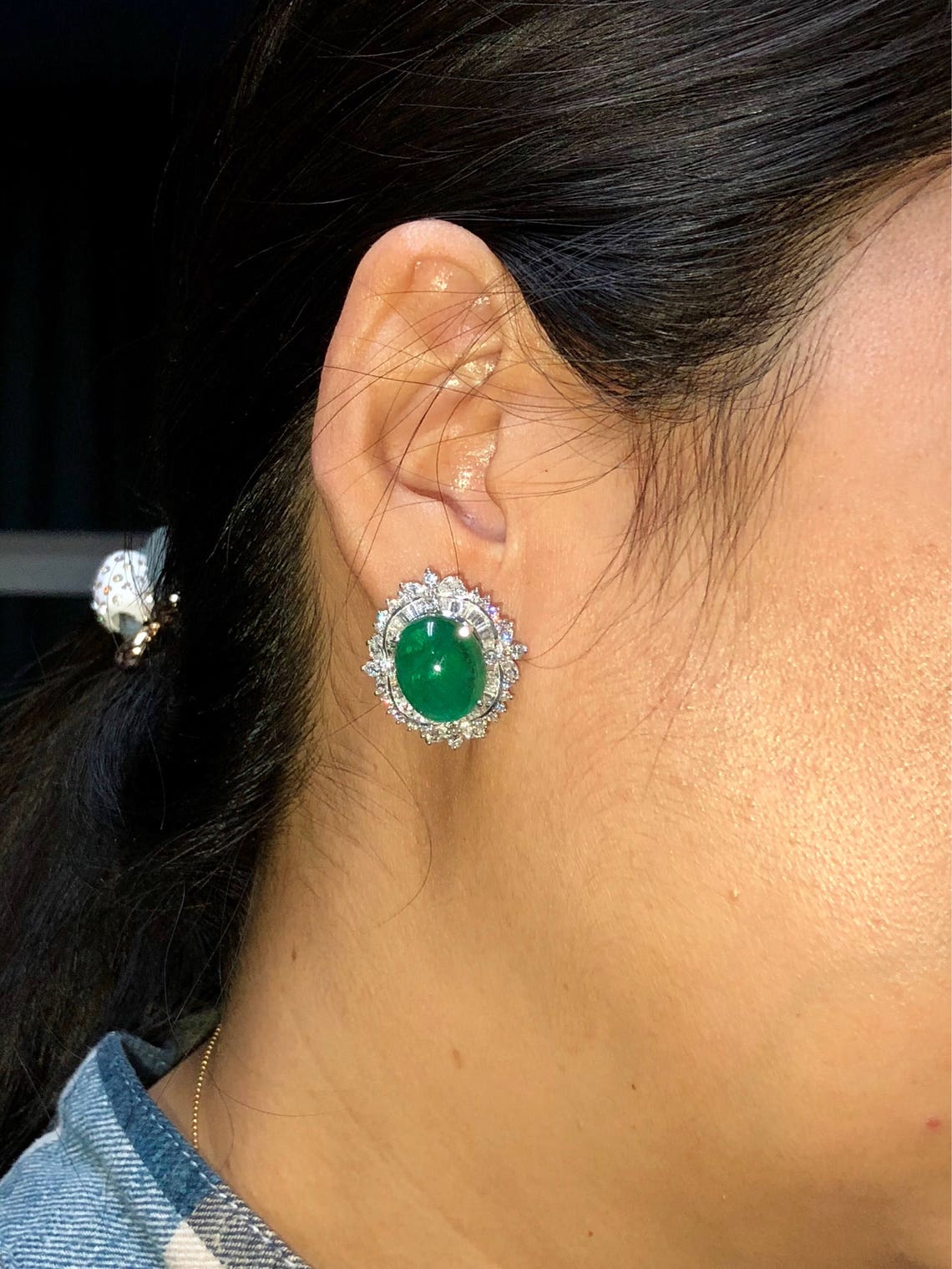 HUGE 10.08TCW Burmese Jade & VS Diamonds in 18k Solid White | Etsy