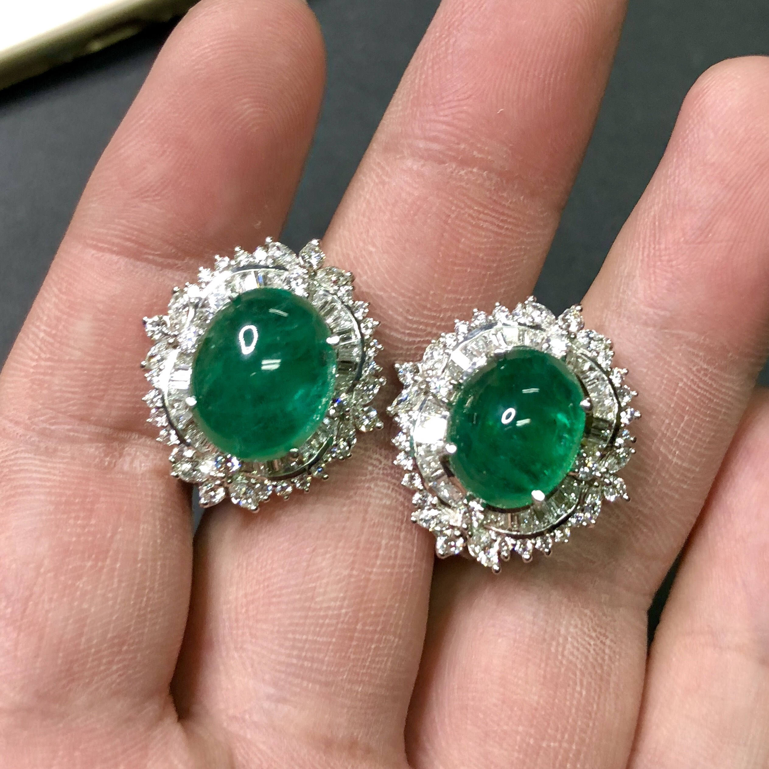 HUGE 10.08TCW Burmese Jade & VS Diamonds in 18k Solid White | Etsy