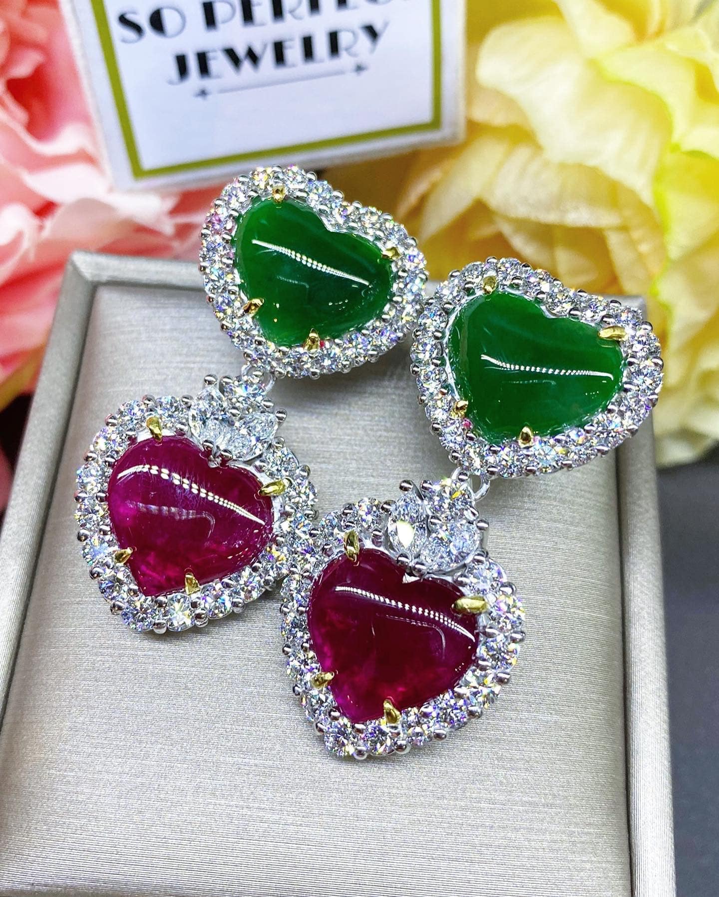 ENORMOUS 21.80TCW Burmese Jade Ruby VS Diamonds in 18k solid | Etsy