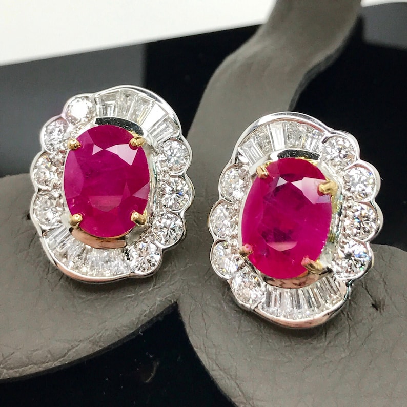 INVESTMENT 7.78TCW BURMESE RUBY & Diamonds in 18K Solid - Etsy