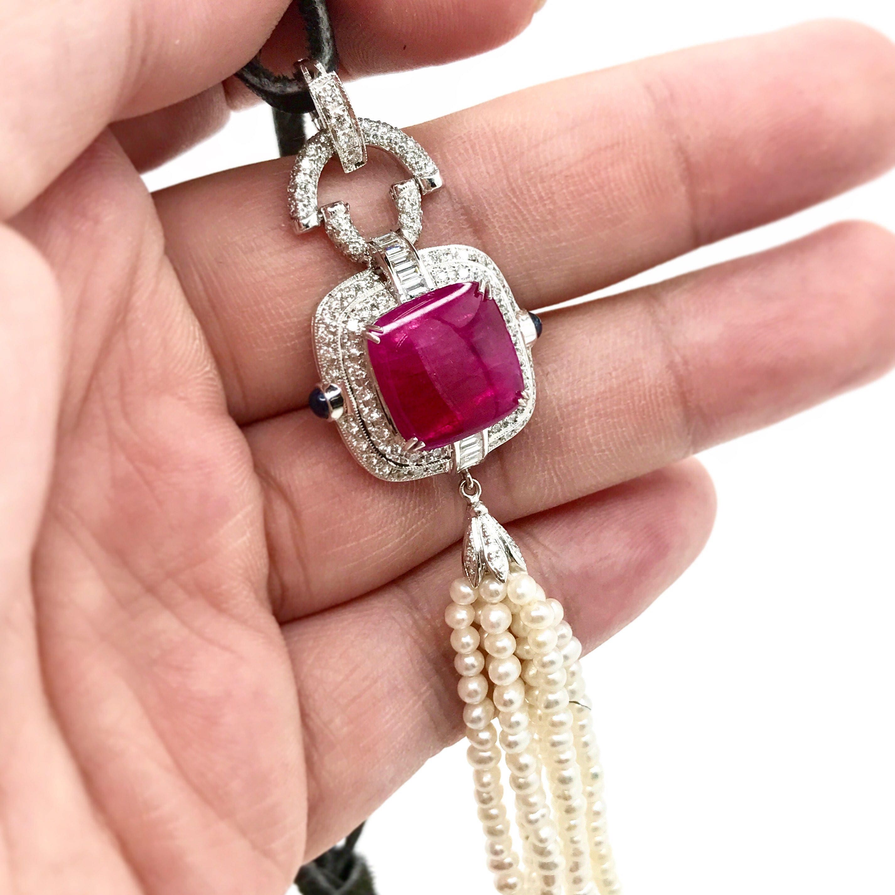 6.23TCW BURMESE RUBY & Diamonds in 18K Solid Handmade - Etsy