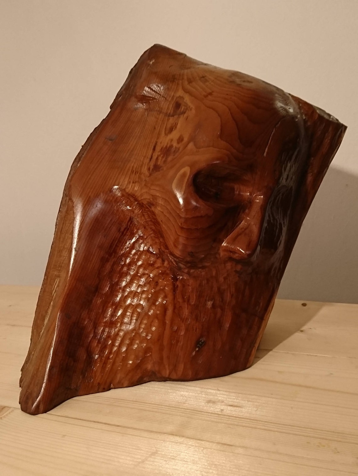 Unique Irish Bog Pine Carved Wood Sculpture Rare Hardwood - Etsy