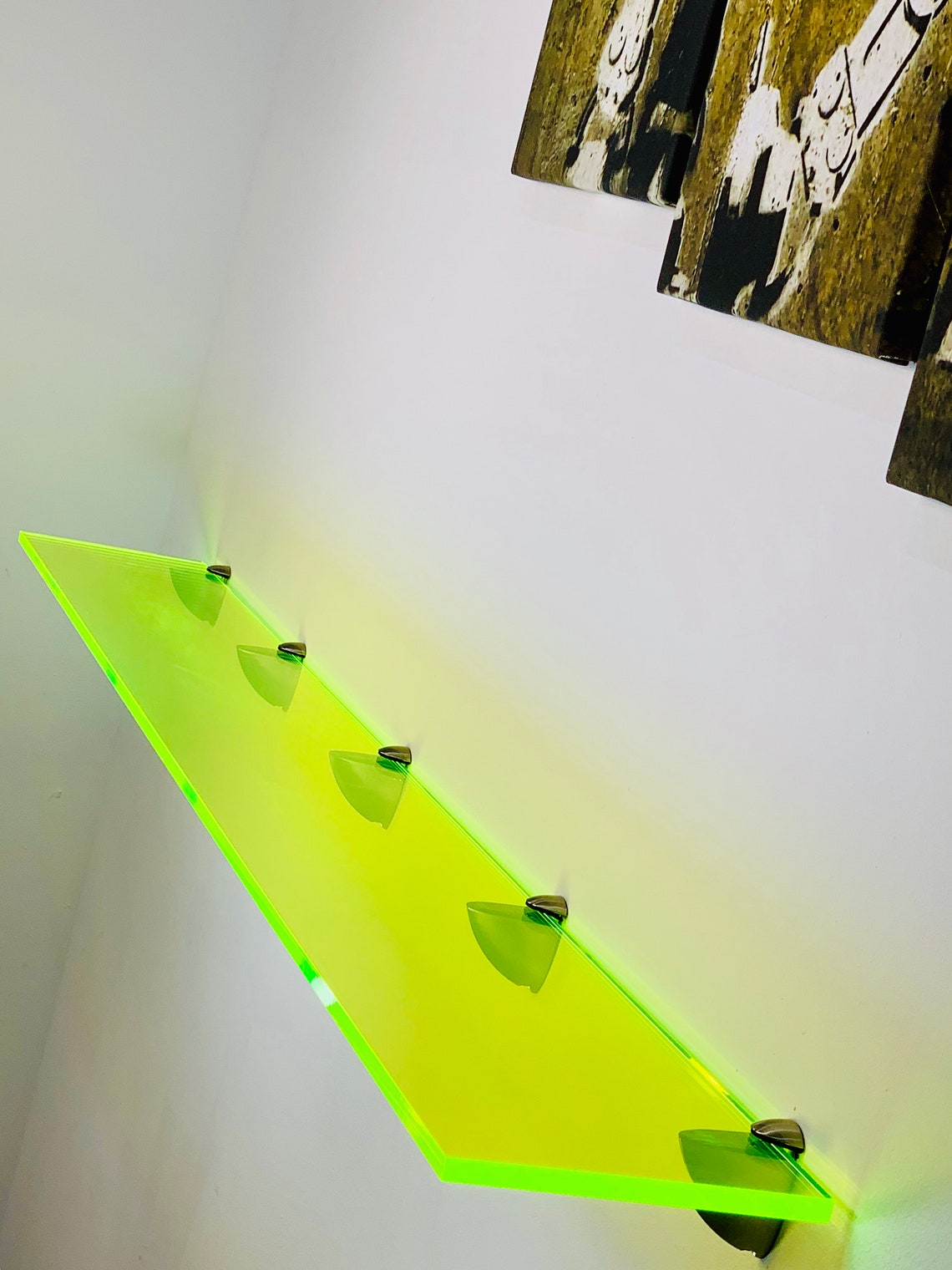 Perspex/acrylic Coloured Shelves Green Neon for Interiors - Etsy