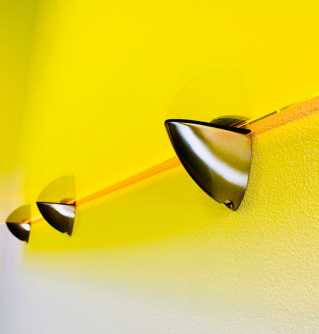 Perspex/acrylic Coloured Shelves - Yellow Neon for Interiors - Etsy