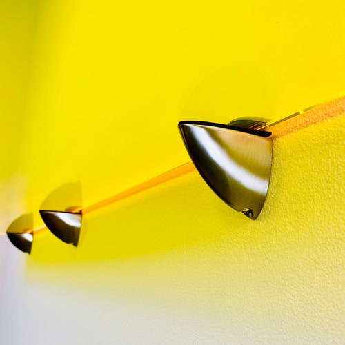 Orange Perspex Acrylic Shelves for Interiors Wall Clamps - Etsy